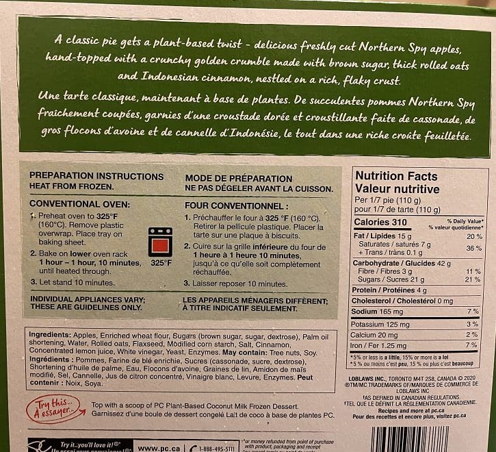 I Finally Tried President's Choice Plant-Based Apple Crumble Pie