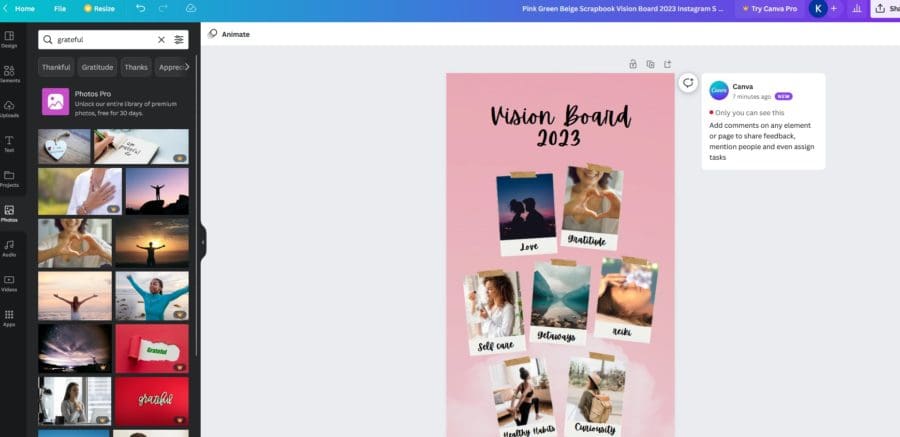 How To Make A Vision Board For Your iPhone's Wallpaper With Canva